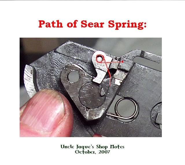 Sear spring Orientation